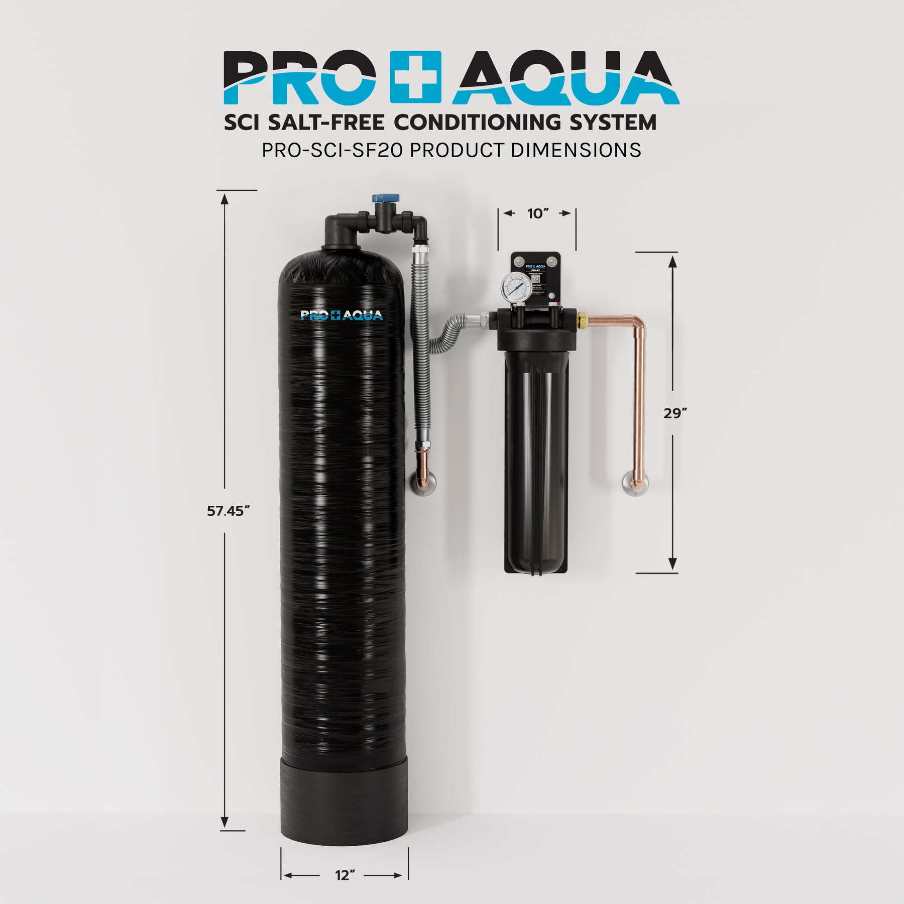 20 GPM Salt-Free Whole House Water Softener with Single-Stage Carbon F