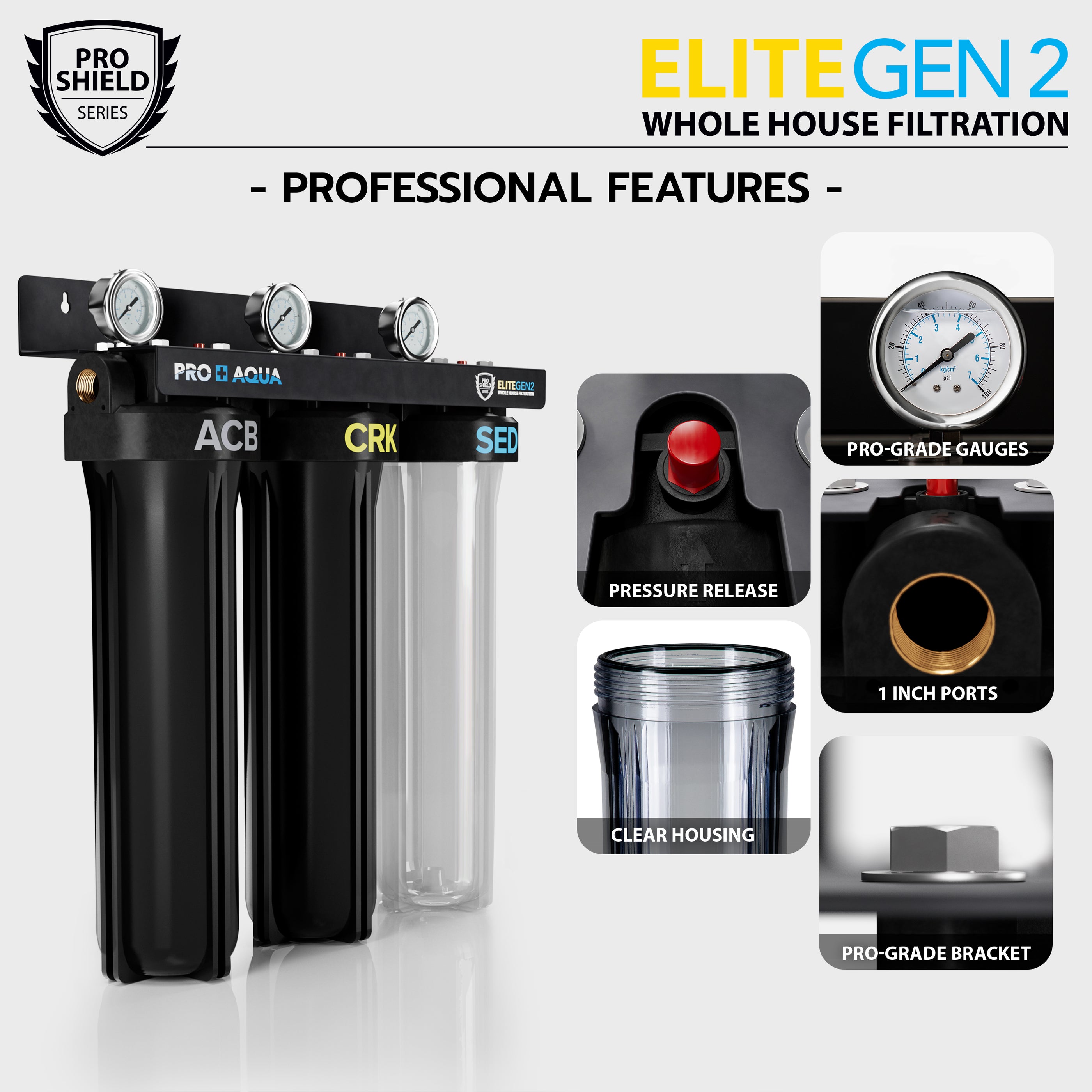 ELITE GEN2 | 3-Stage Whole House Well Water Filter System